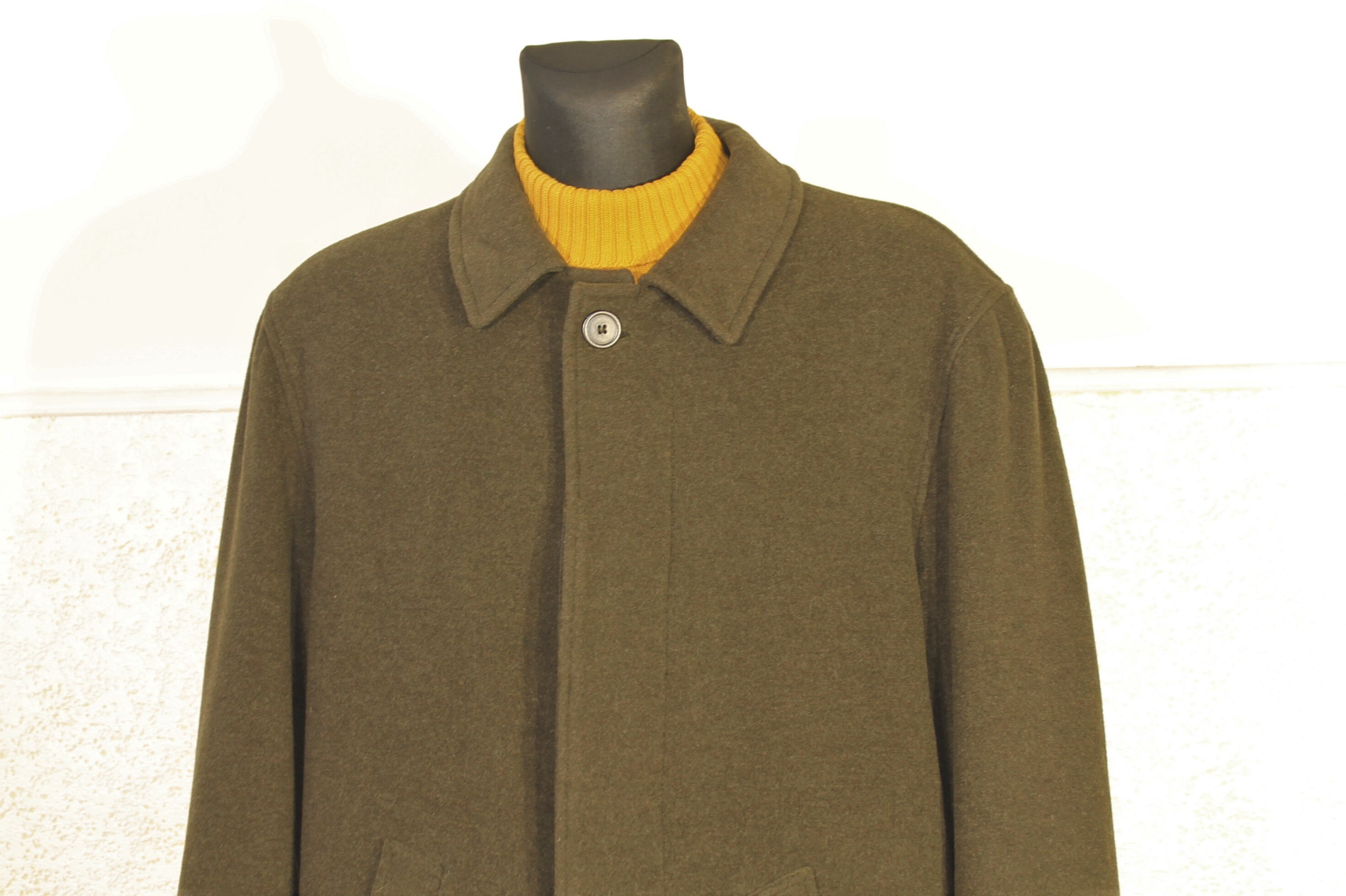Alpaca Coat Men, Cashmere Coat, Vintage Green Wool Coat, Loden, Italian ...