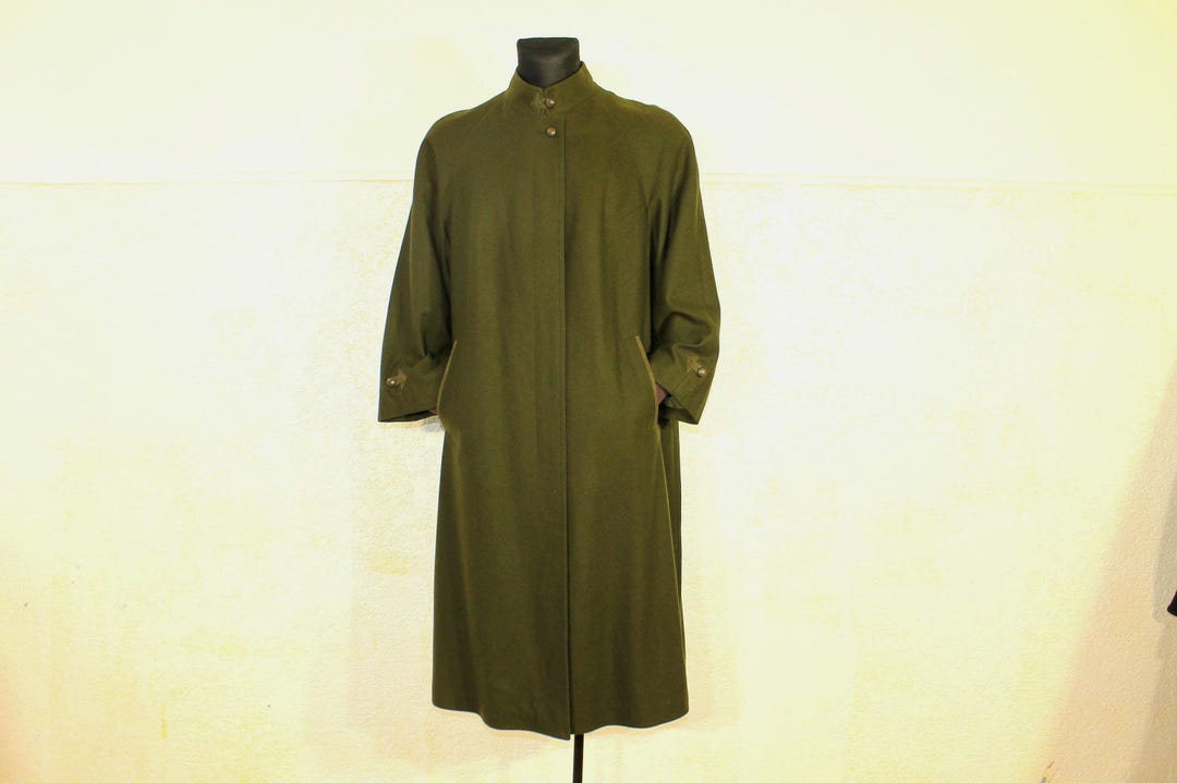 Green Austrian Loden Winter Wool Overcoat for Women Minimalist Medium ...