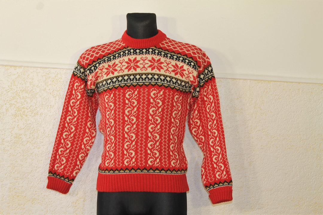Traditional Norwegian Sweater, Wool Jumper, Wool Sweater Folk, Fair ...