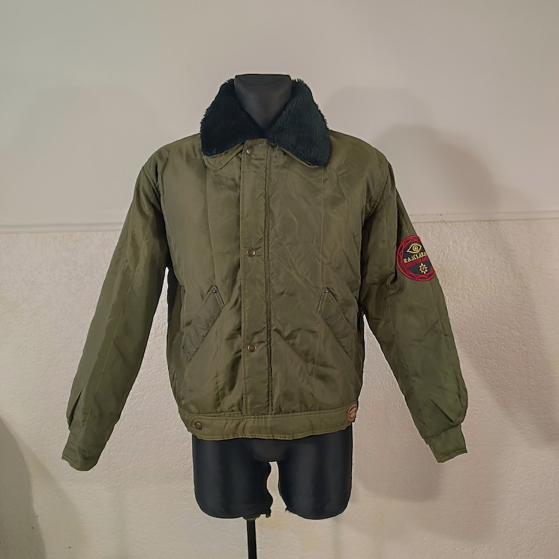Vintage Aviator Jacket, Green Bomber Jacker, 80s Vintage Tactical ...