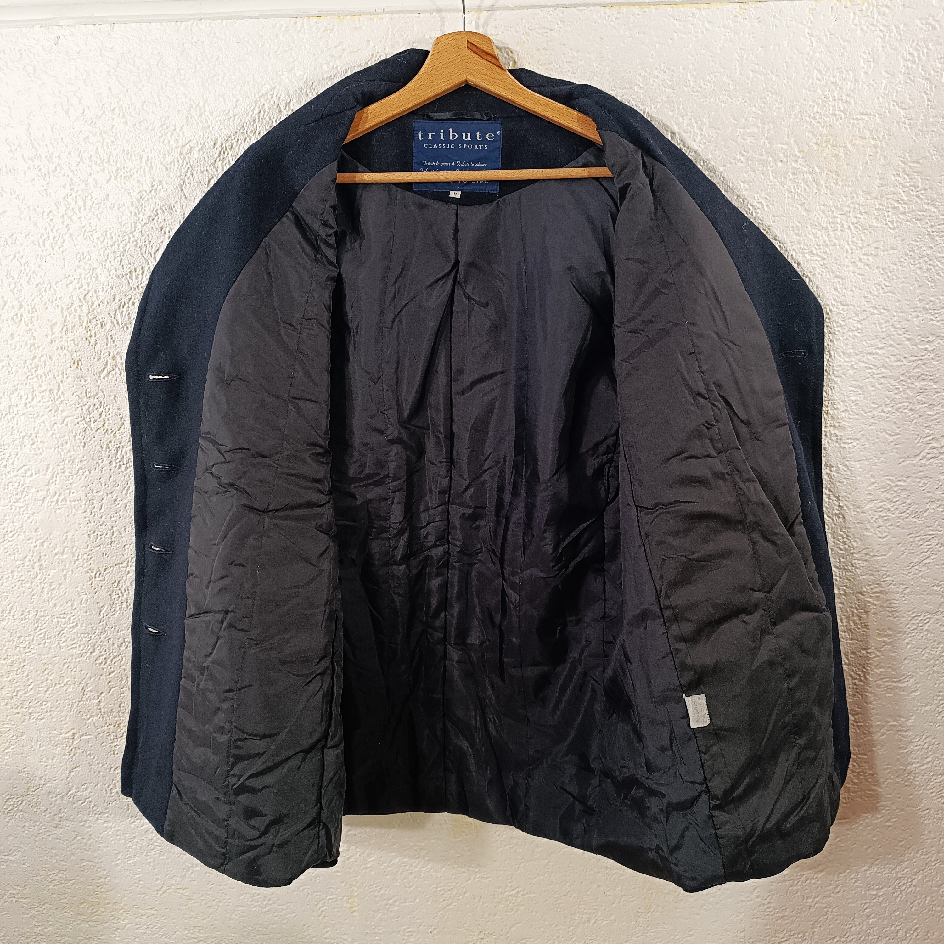 Navy Wool Coat, Double Breasted Coat, Navy Peacoat Women, Vintage ...