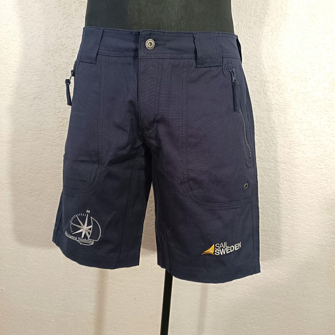 Navy Yatching Shorts, Safari Shorts, Boating Shorts, Vintage Navy ...