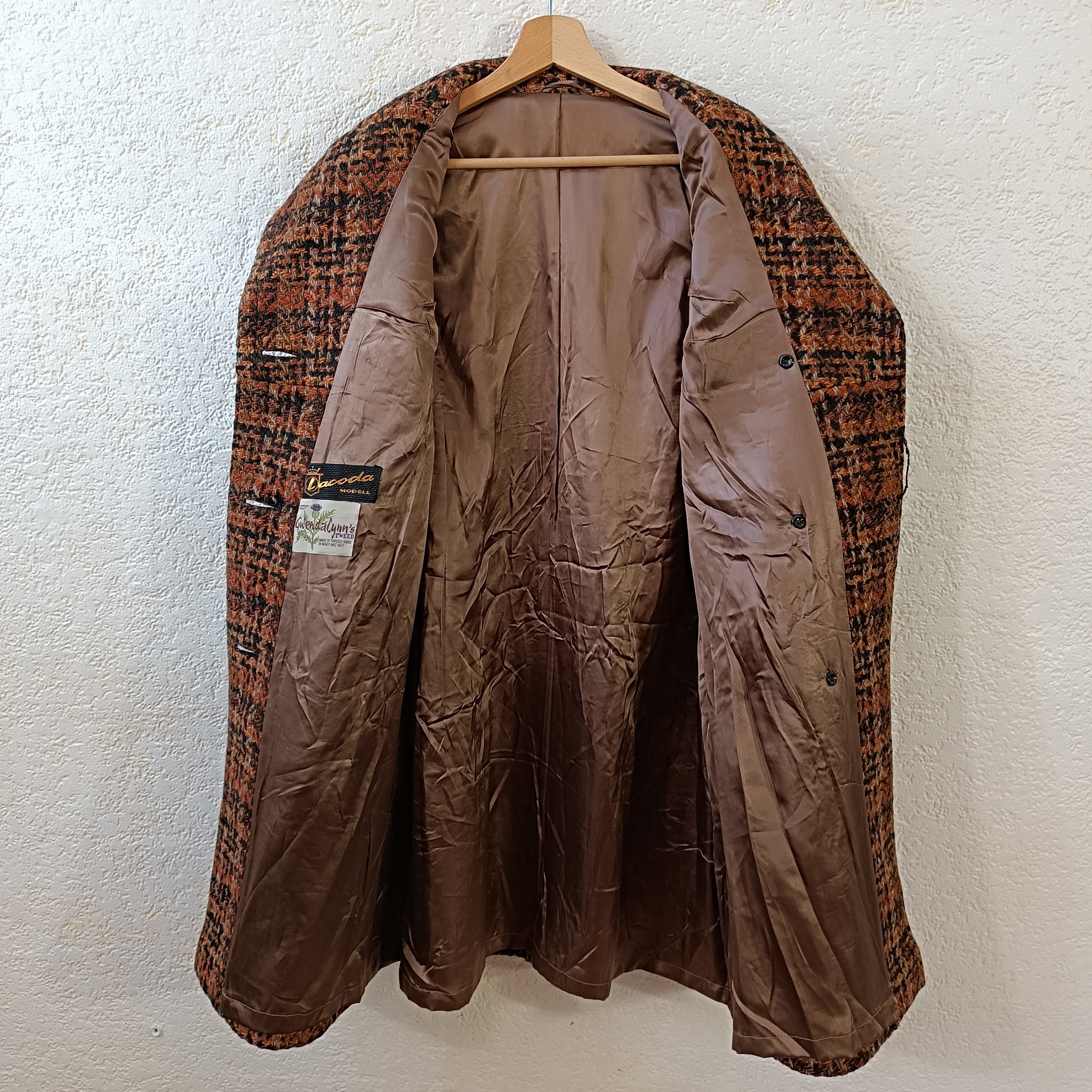 Vintage Tweed Coat Women Wool Trench Coat Brown Wool Coat - Etsy