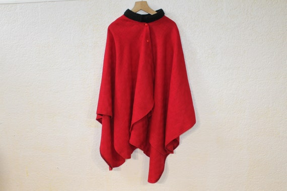 Vintage Wool Cape Women / Red Cape / Red Wool Cape / … - Gem