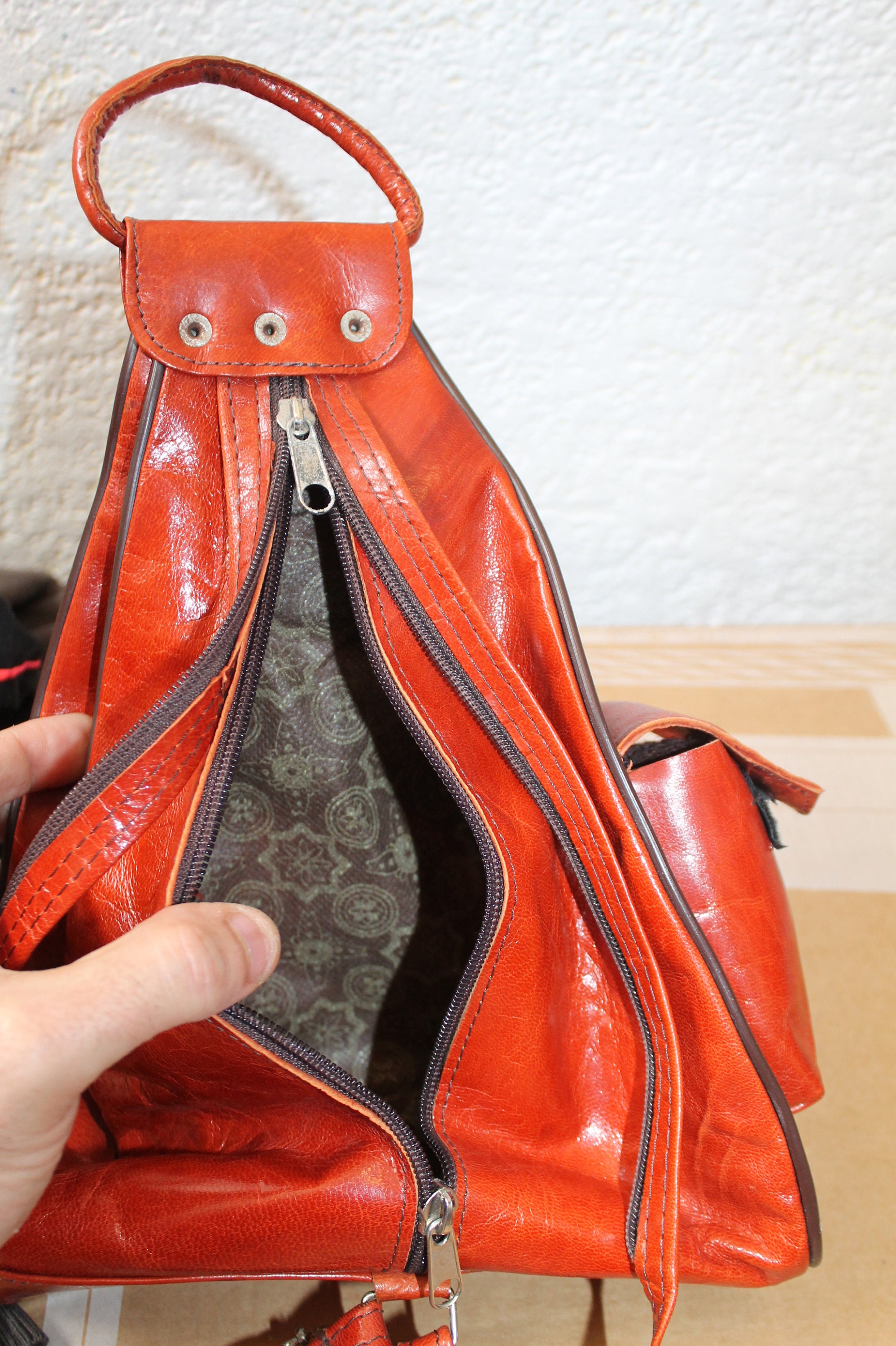 Leather Backpack, Tiny Backpack, Handmade Backpack, Leather Bag ...