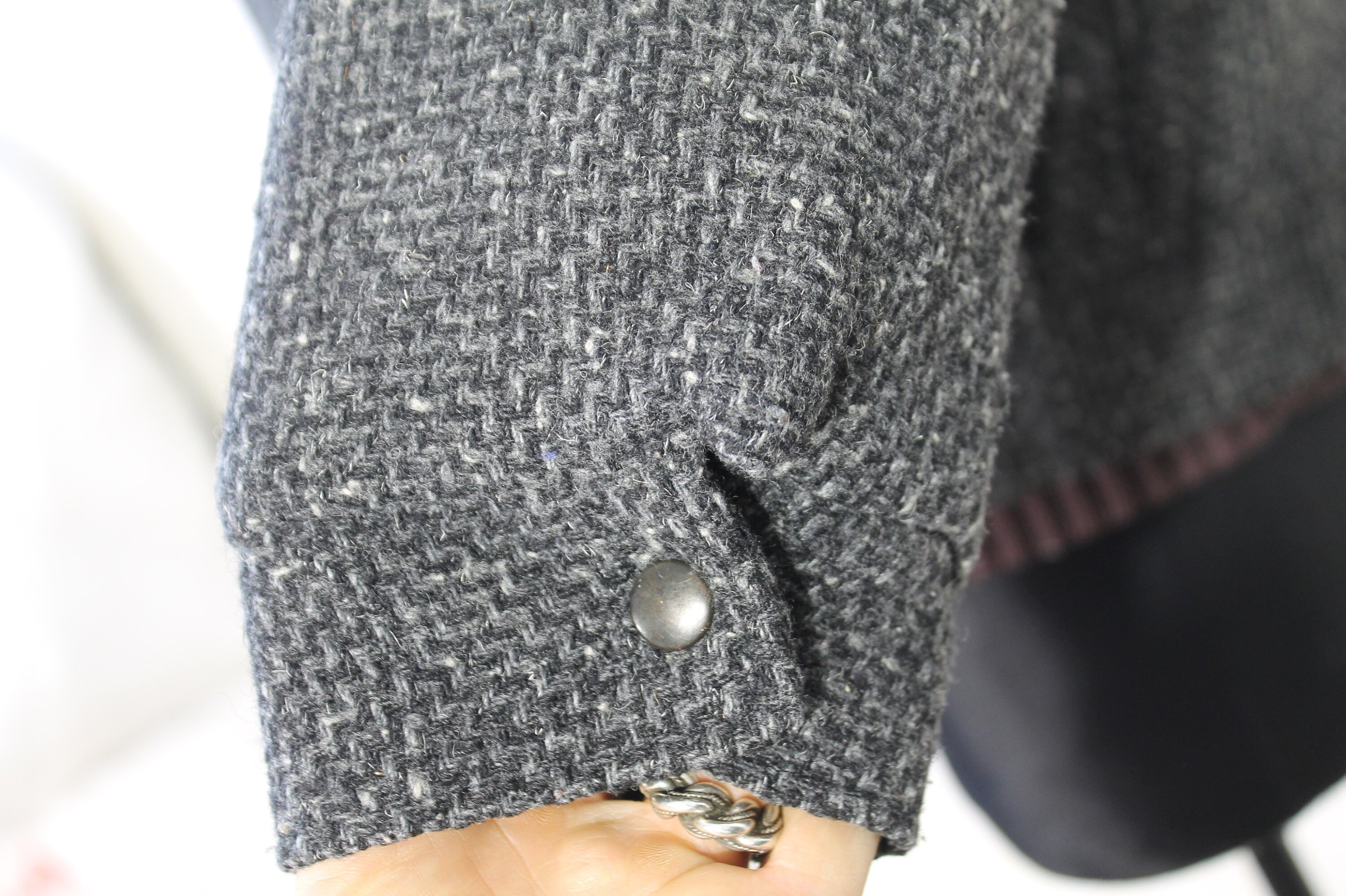 Vintage Gray Tweed Jacket, Grey Wool Jacket Vintage Men, Winter Jacket ...