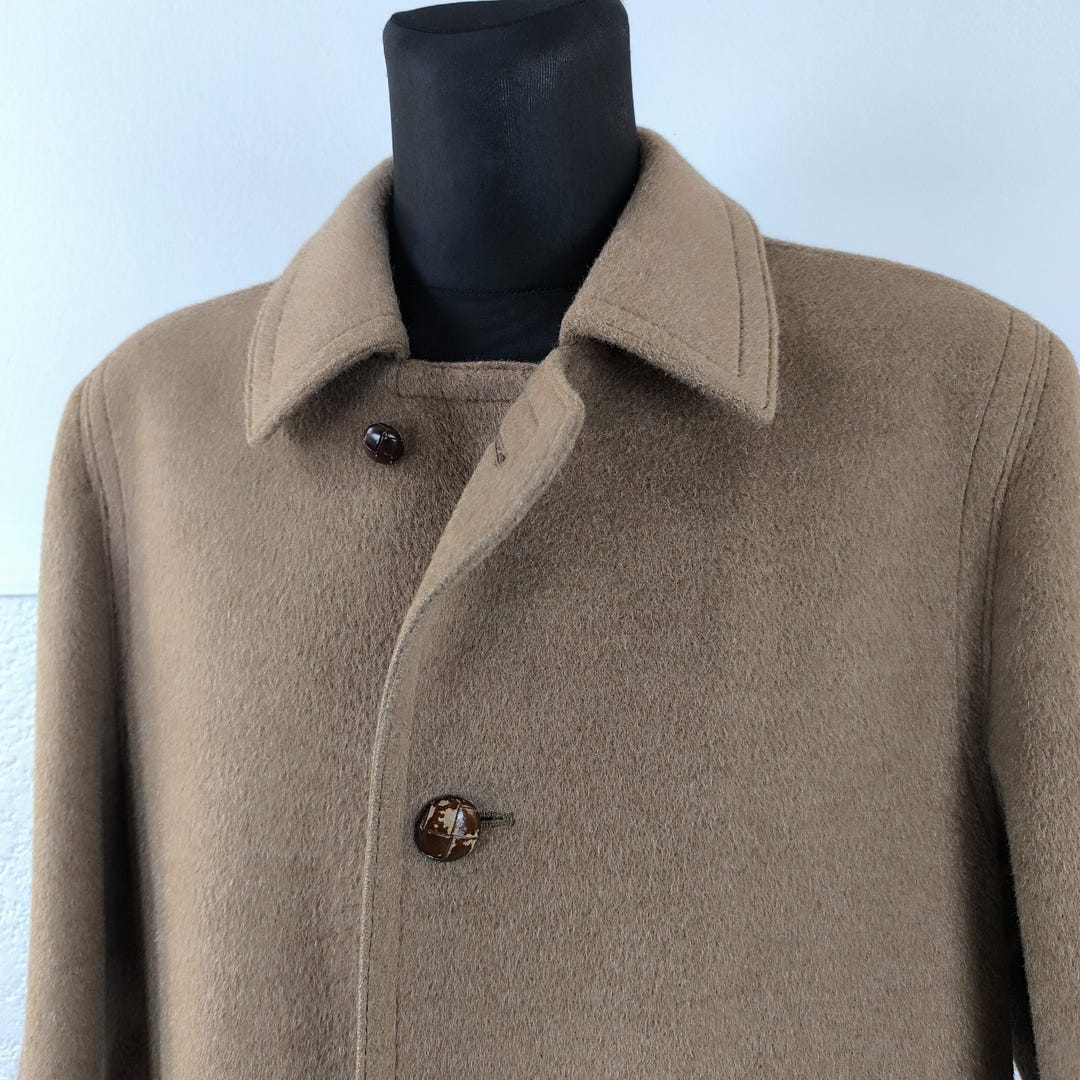 Brown Wool Coat, Mohair Coat, Llama Coat, Camel Overcoat, 80s Vintage ...