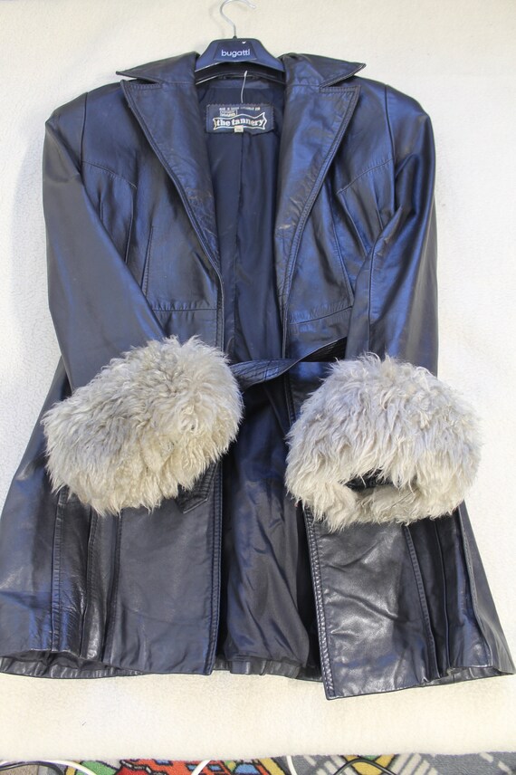 Penny lane Leather jacket 70s Vintage / leather trenc… - Gem