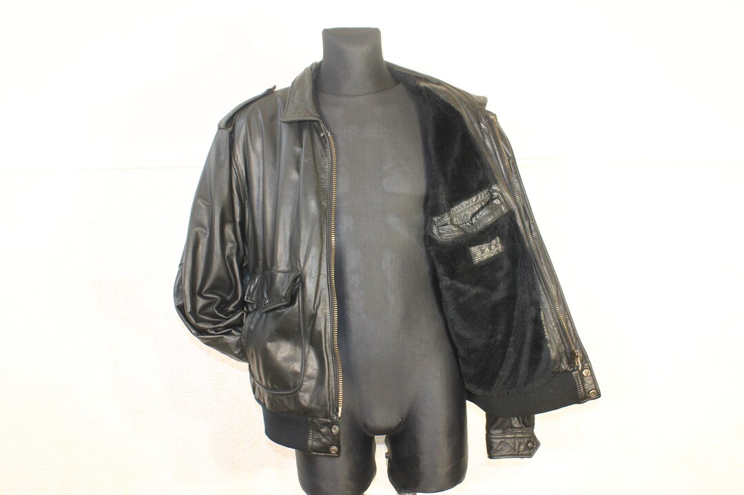 A2 Jacket, Petroff Leather Jacket, Aviator Jacket, Black Leather Jacket ...