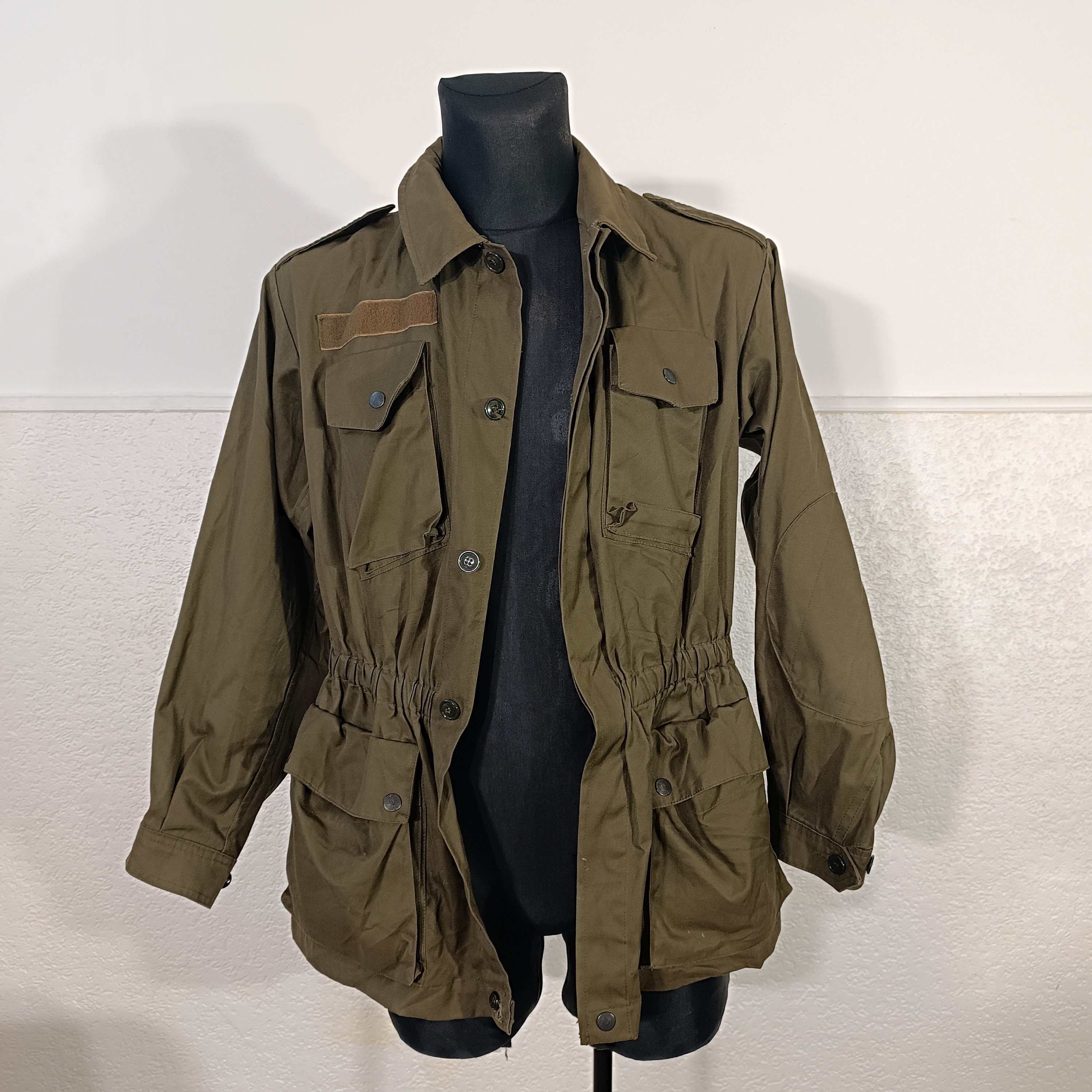 Original Italian Army Olive Green Jacket Shirt Military BDU Surplus ...