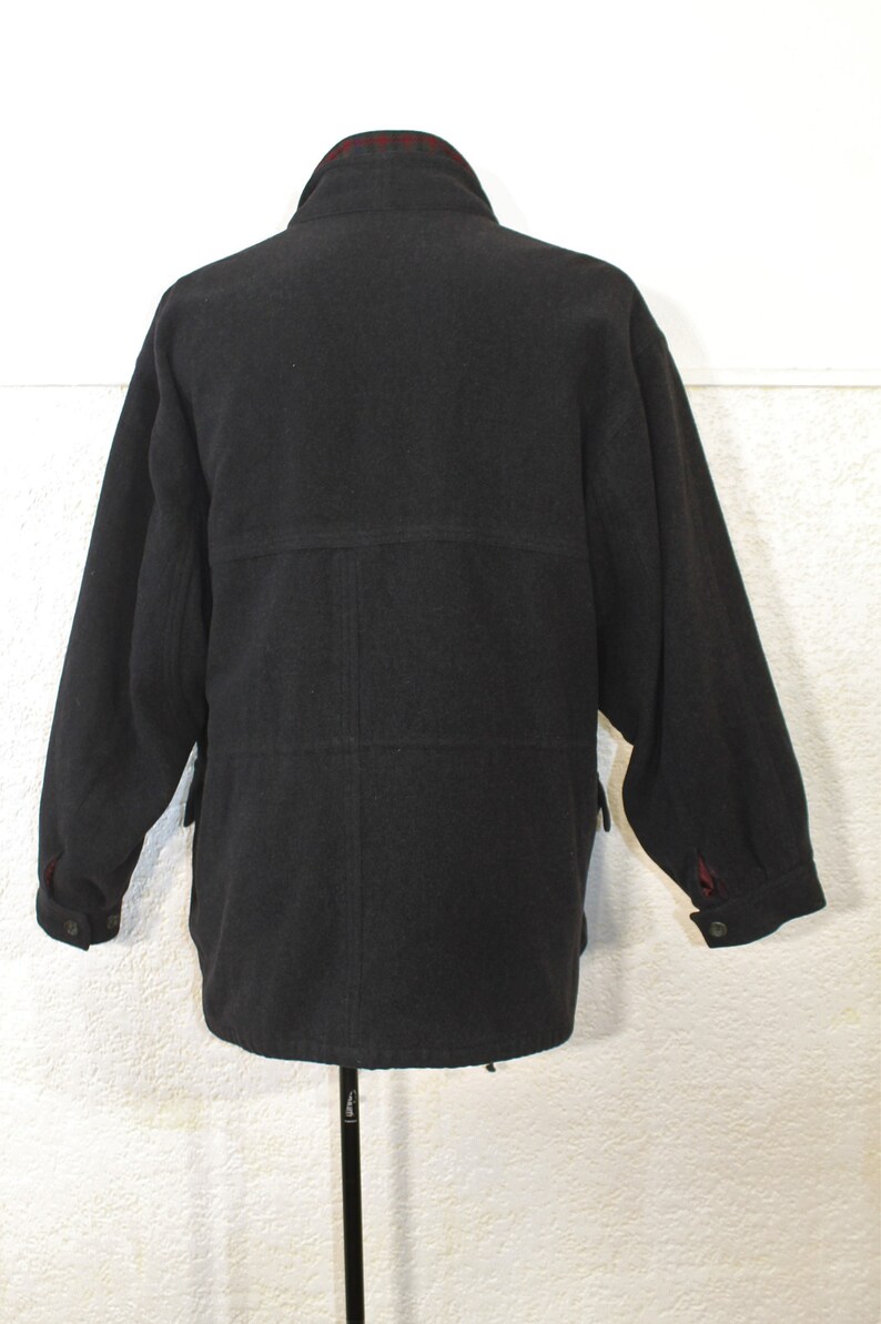 BUGATTI Coat, Wool Coat Men, Double Neck Coat, Plaid Coat, Black Pea ...