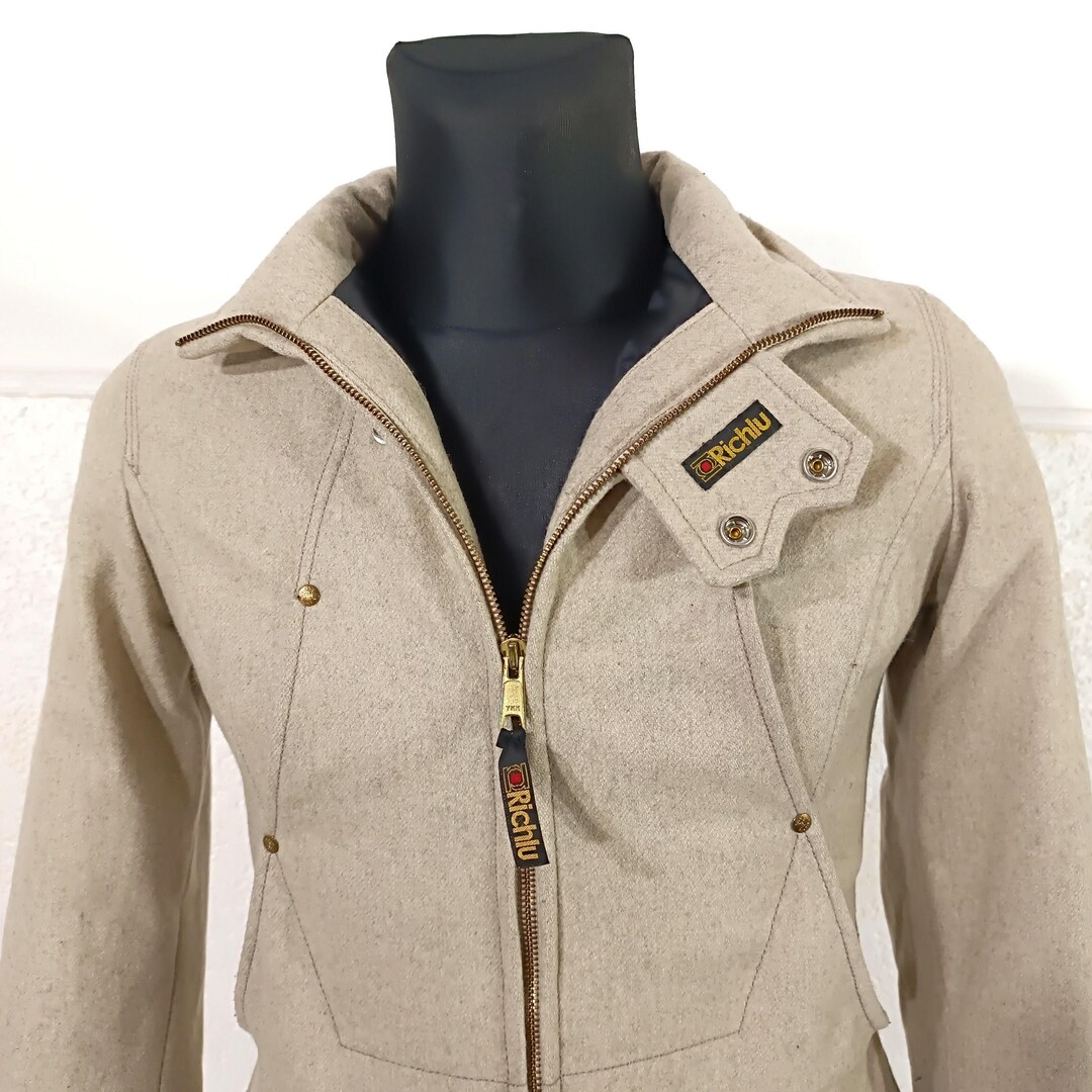 Goose Down Jacket, Brown Puffer Jacket Unisex Size XS, Richlu Jacket ...