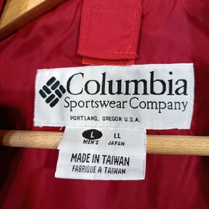 Vintage COLUMBIA 90s Sportswear Jacket Mens L Windbreaker, Red Jacket Vintage Mens - Etsy