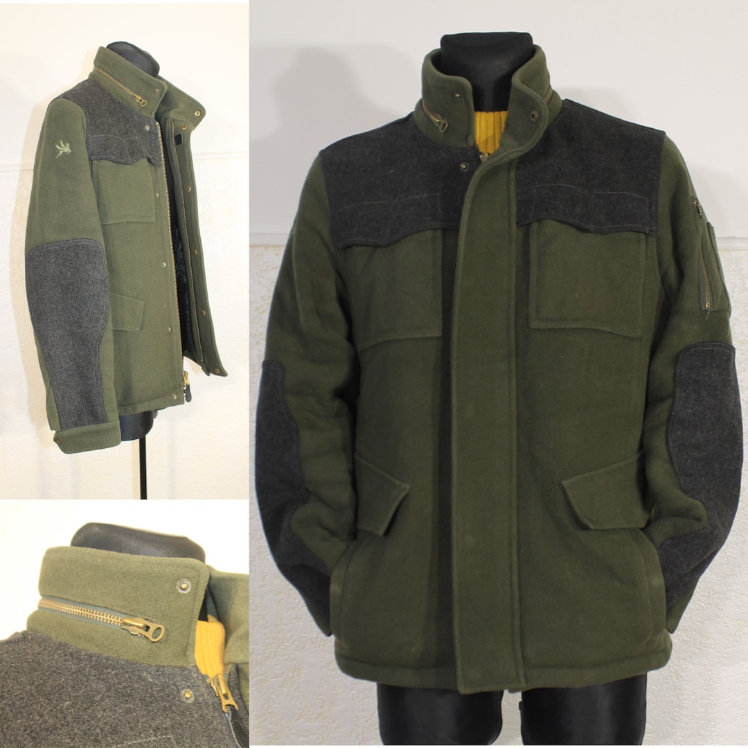 Hunting Jacket Men, Wool Jacket, Wool Trench Coat, Safari Jacket ...