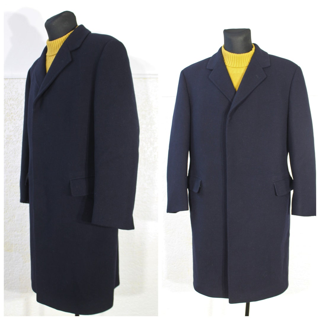 Navy Wool Coat Men, Crombie Coat, Winter Coat, Overcoat, British Coat ...