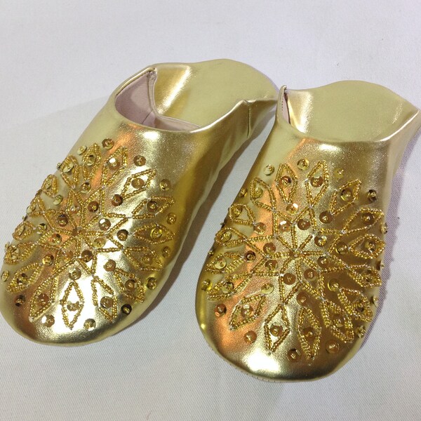 Gold Slippers - Etsy