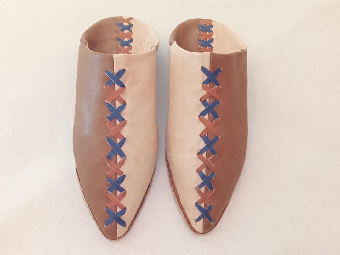 Three on One Babouche Traditional Moroccan Slippers White - Etsy