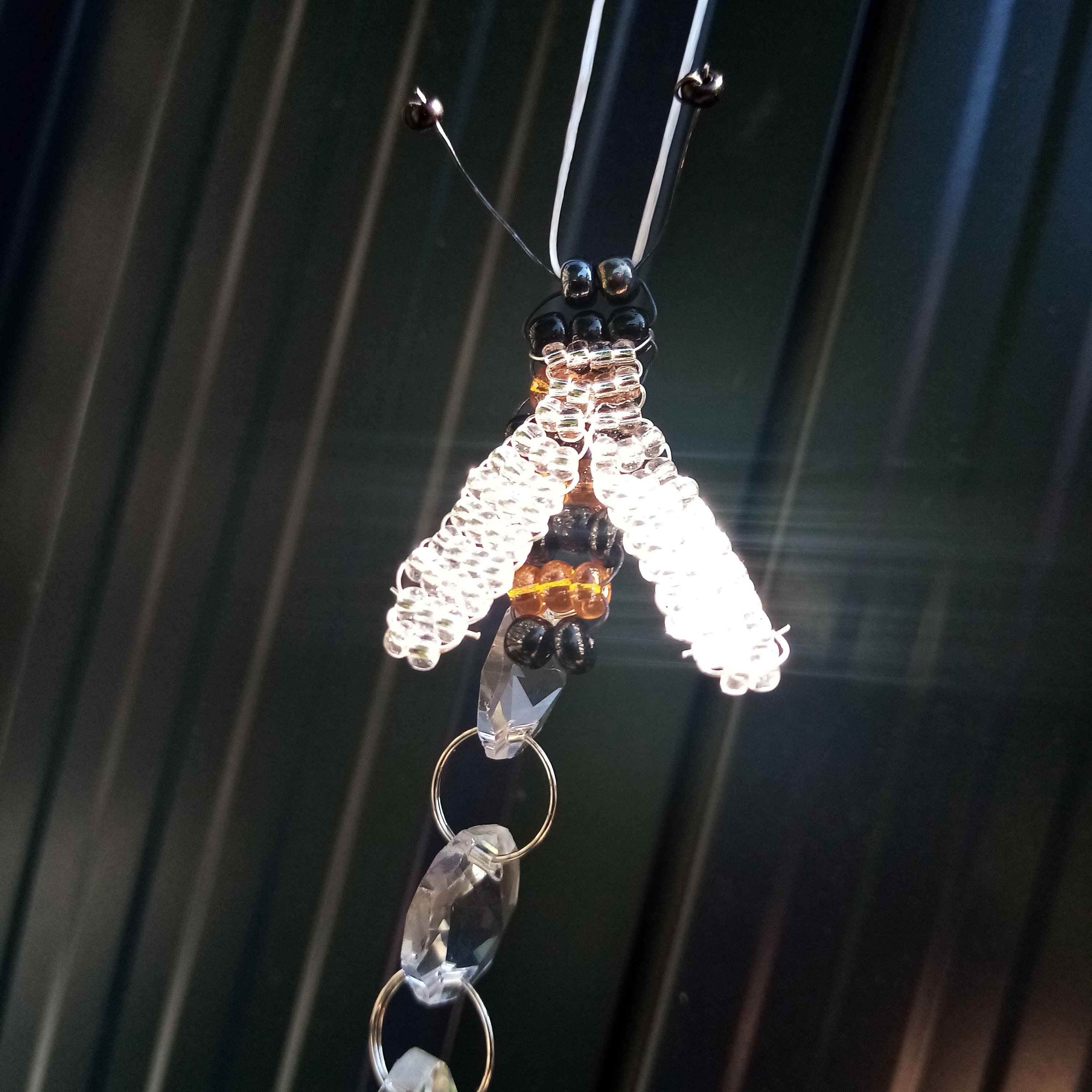 Bees Prisma Drop Crystal Glass Suncatcher Glass Beads Bee - Etsy UK