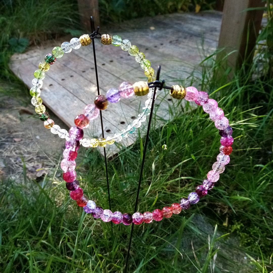 Set of 2 Light Rings Garden Decorative Plant Plugs Indoor and Outdoor ...