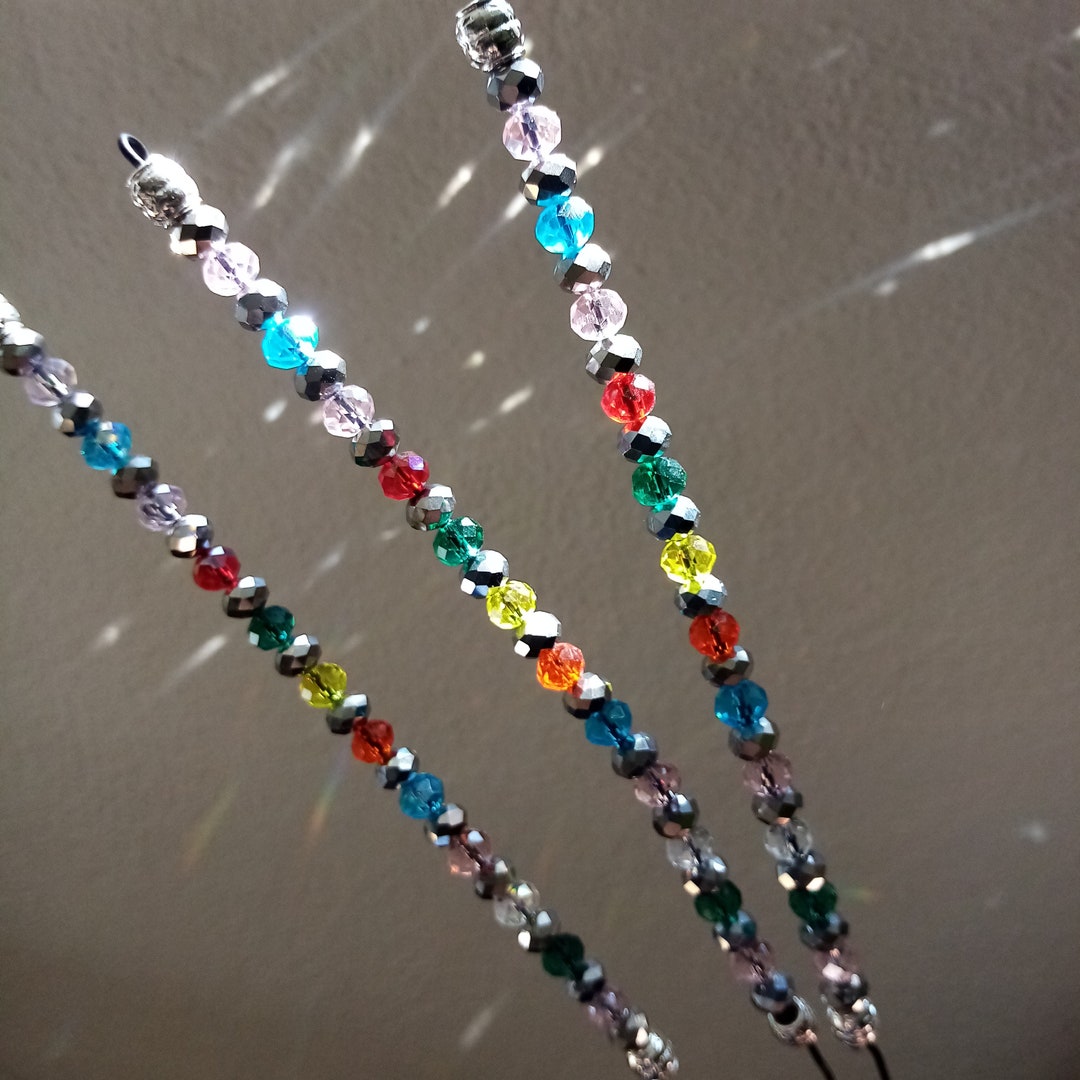 Set of 3 Sparkling Crystal Glass Rod Plant Plugs, Super Sparkling, 17 ...