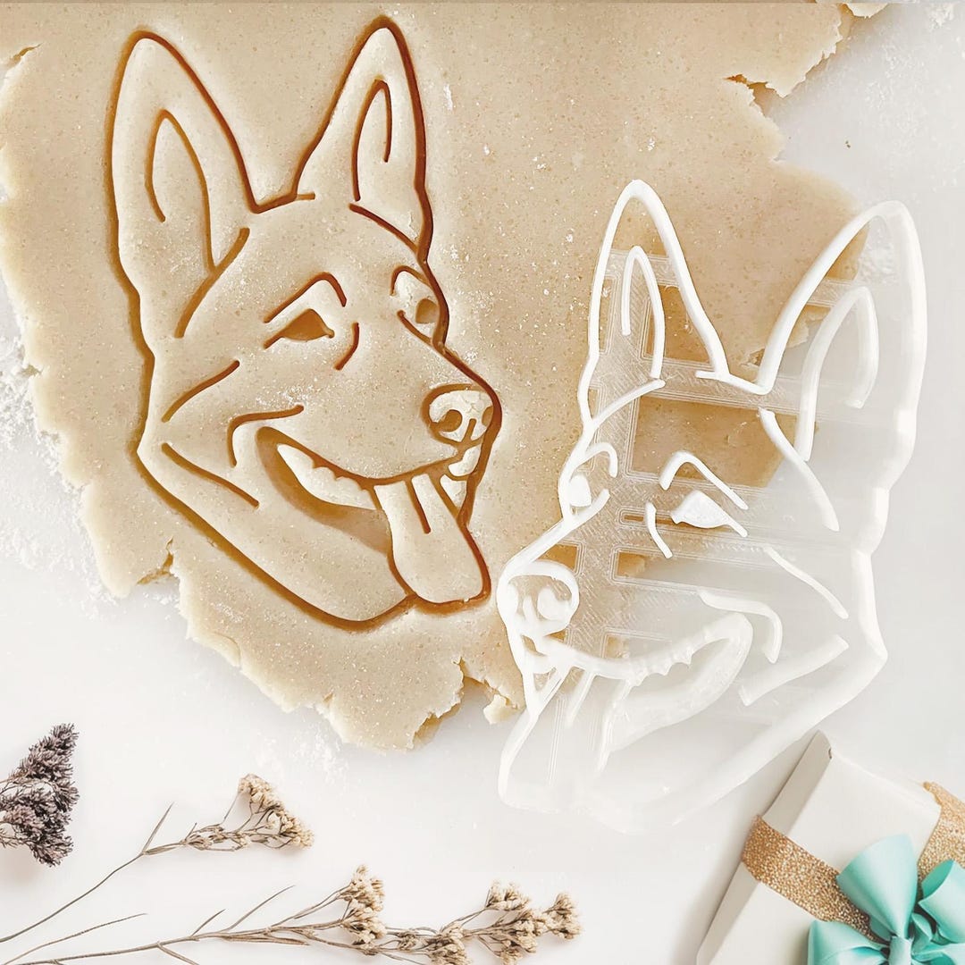 German Shepherd Cookie Cutter, Pet Portrait, Gift for Dog Owner, 3D ...
