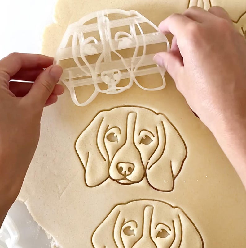 Beagle Cookie Cutter: Custom Pet Portrait Stamp, Fondant Clay Dog Breed ...