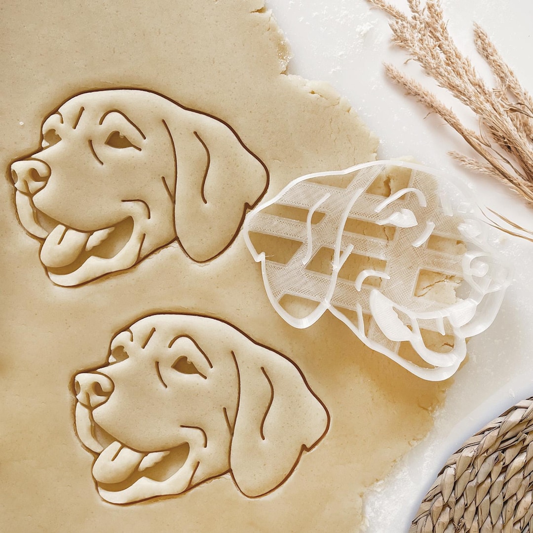 Golden Retriever Cookie Cutter: Custom Pet Portrait, Dog Treat Fondant ...