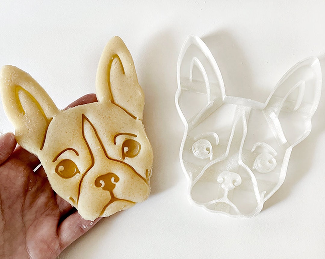 Boston Terrier Cookie Cutter Dog Cookie Cutter Stamp for Bostie Mom or ...