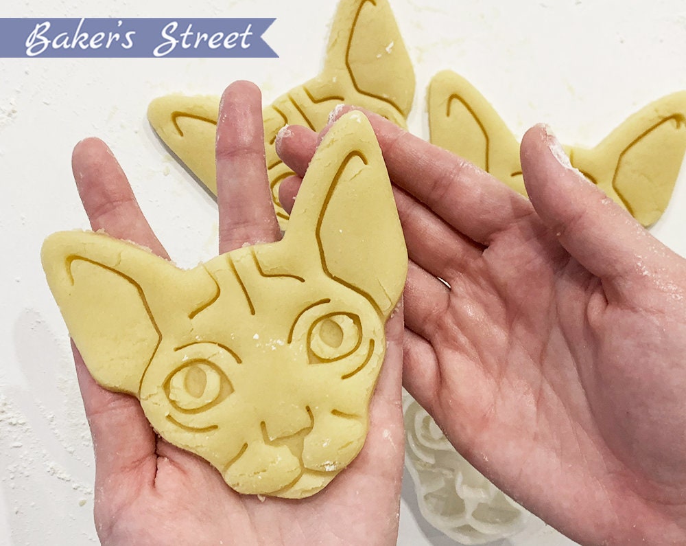 Sphynx Cat Cookie Cutter Cat Face Cutter Fondant Cutter With - Etsy