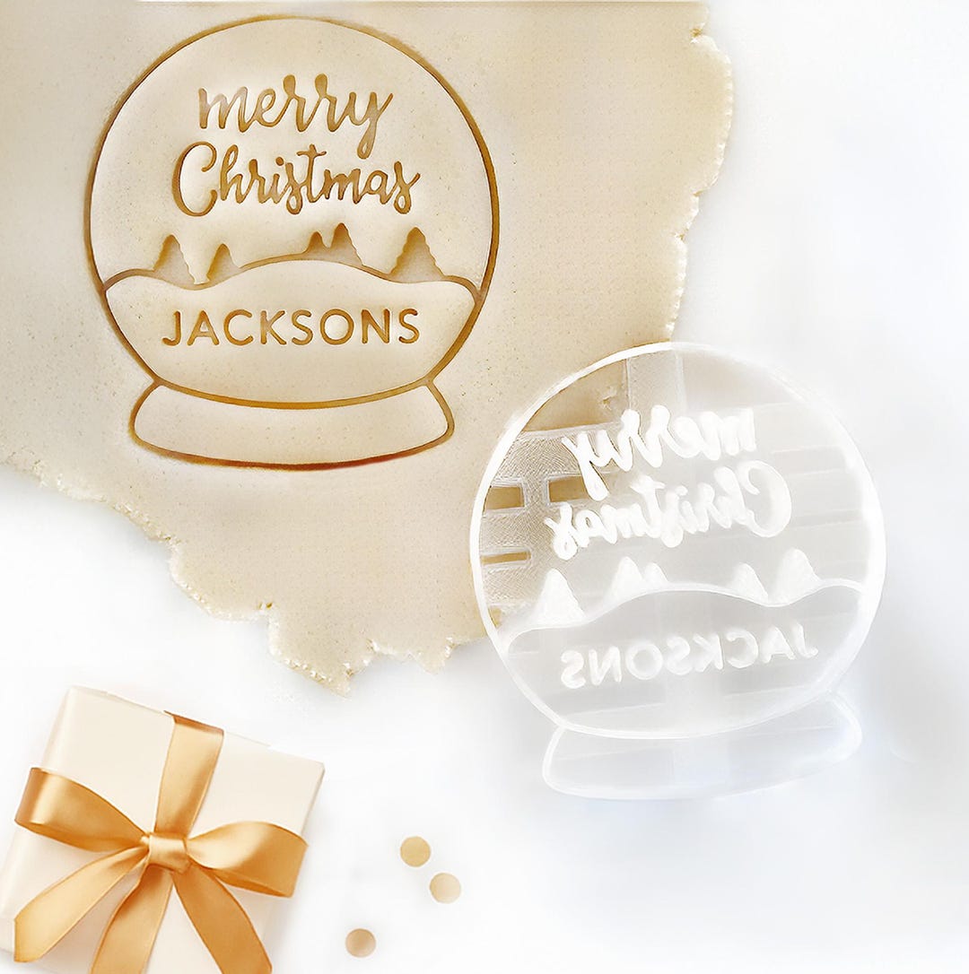Personalized Family Cookie Cutter, Merry Christmas Snowball Gift ...