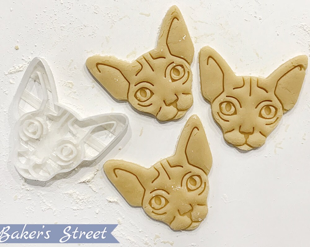 Sphynx Cat Cookie Cutter Cat Face Cutter Fondant Cutter With - Etsy