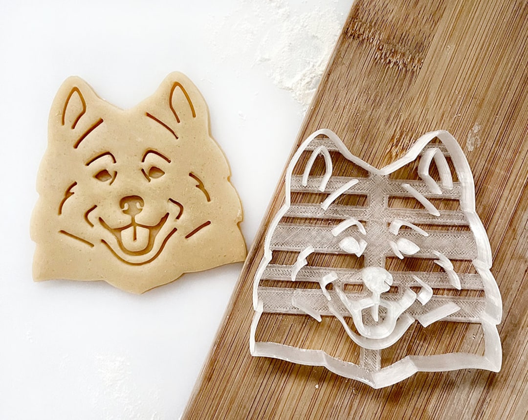 Samoyed Cookie Cutter, Pet Portrait Cookie Cutter, Fondant and Clay ...