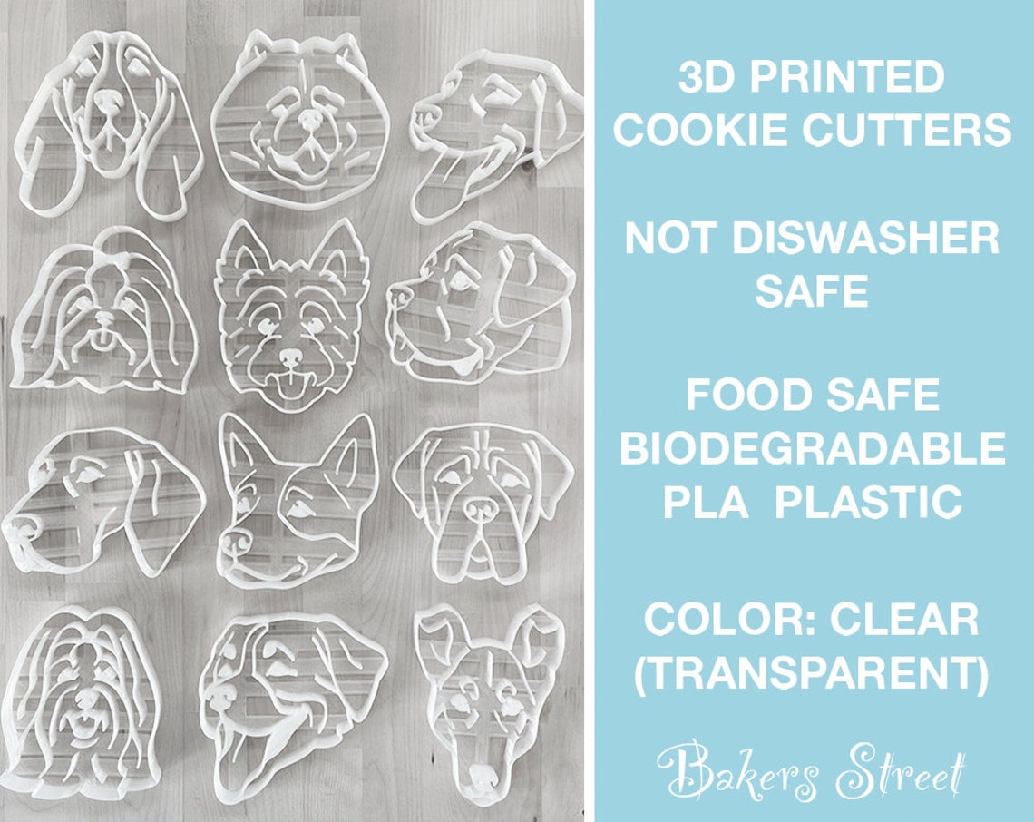 Husky Portrait Cookie Cutter: Dog Breed Stamp, Fondant & Clay, Custom ...