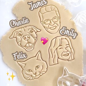 Custom Portrait Cookie Cutter, Personalized Gift, Cookie Face From ...