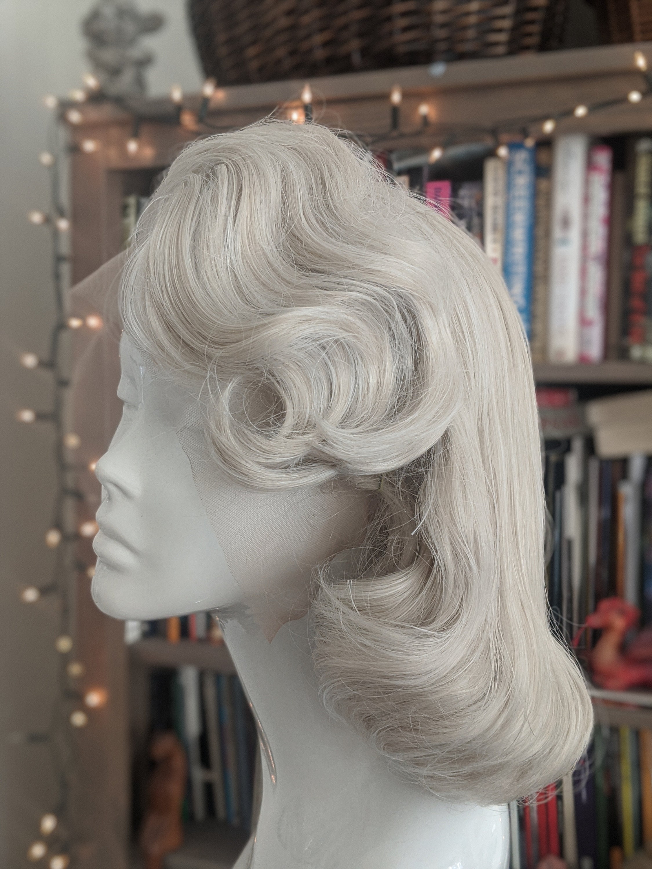 MADE TO ORDER 1950s Pageboy Wig, Lacefront Fingerwaved Wig, Vintage Wig ...