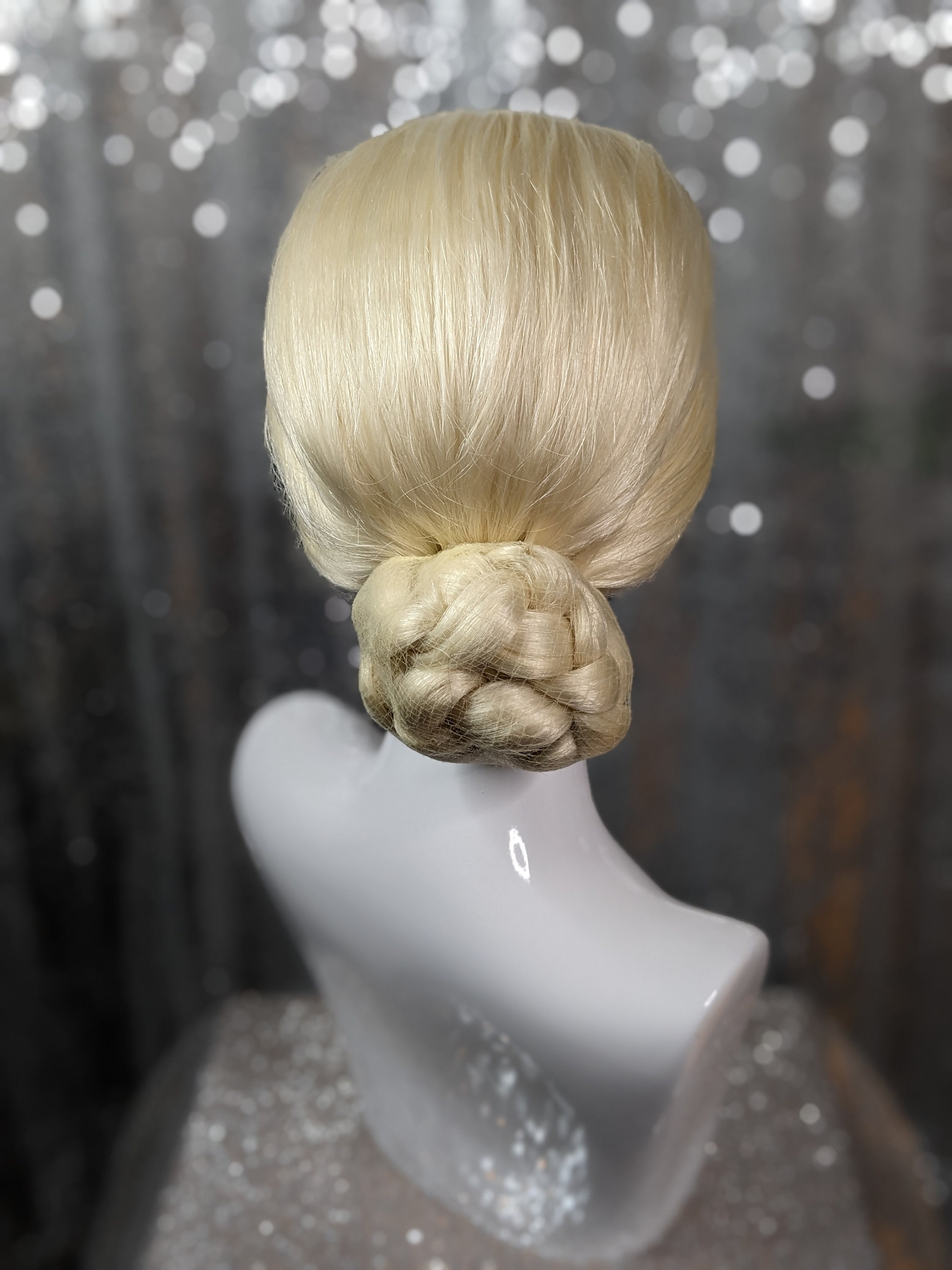 MADE TO ORDER Low Braid Bun Wig Evita Wig. Chignon Wig Drag - Etsy