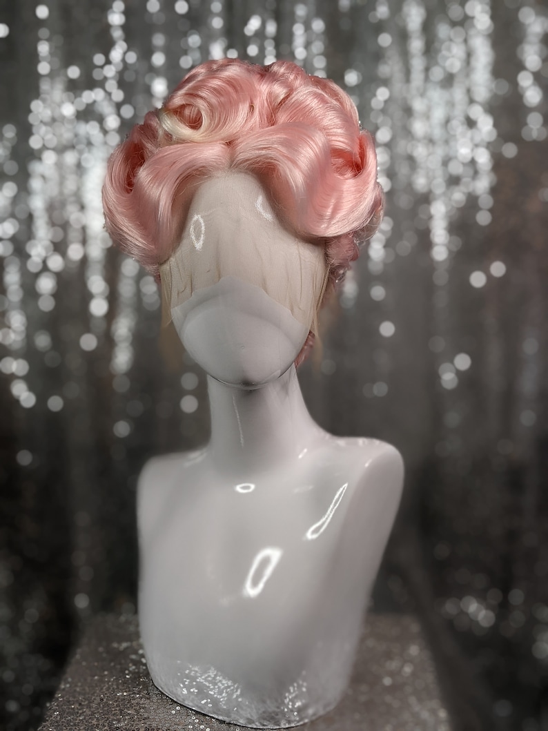 MADE TO ORDER Centre Part Updo Wig, Vintage Wig, Drag Queen Wig. Your ...