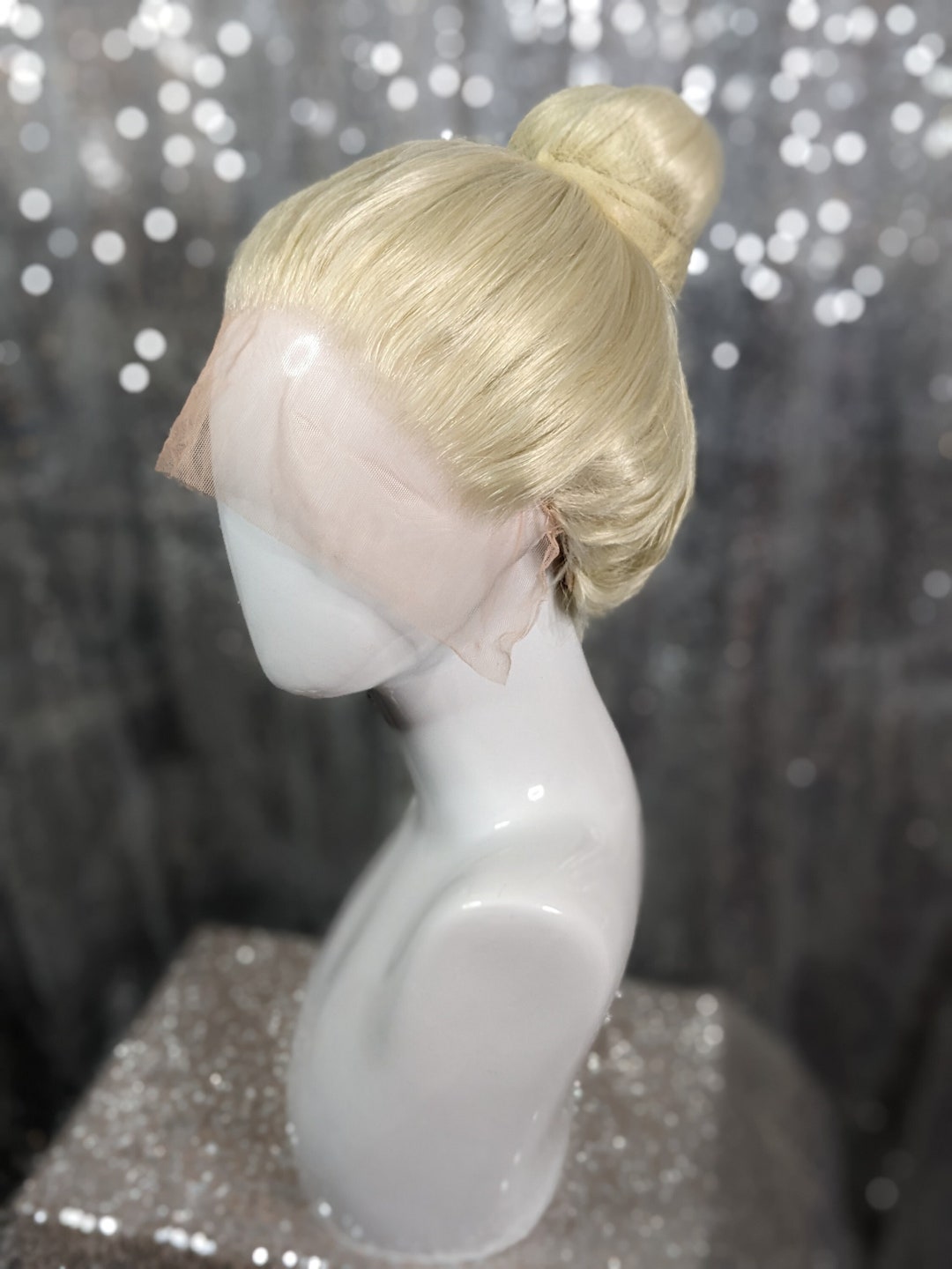 MADE TO ORDER High Braid Bun Wig, Madam Morrible Wig. Chignon Wig, Drag ...