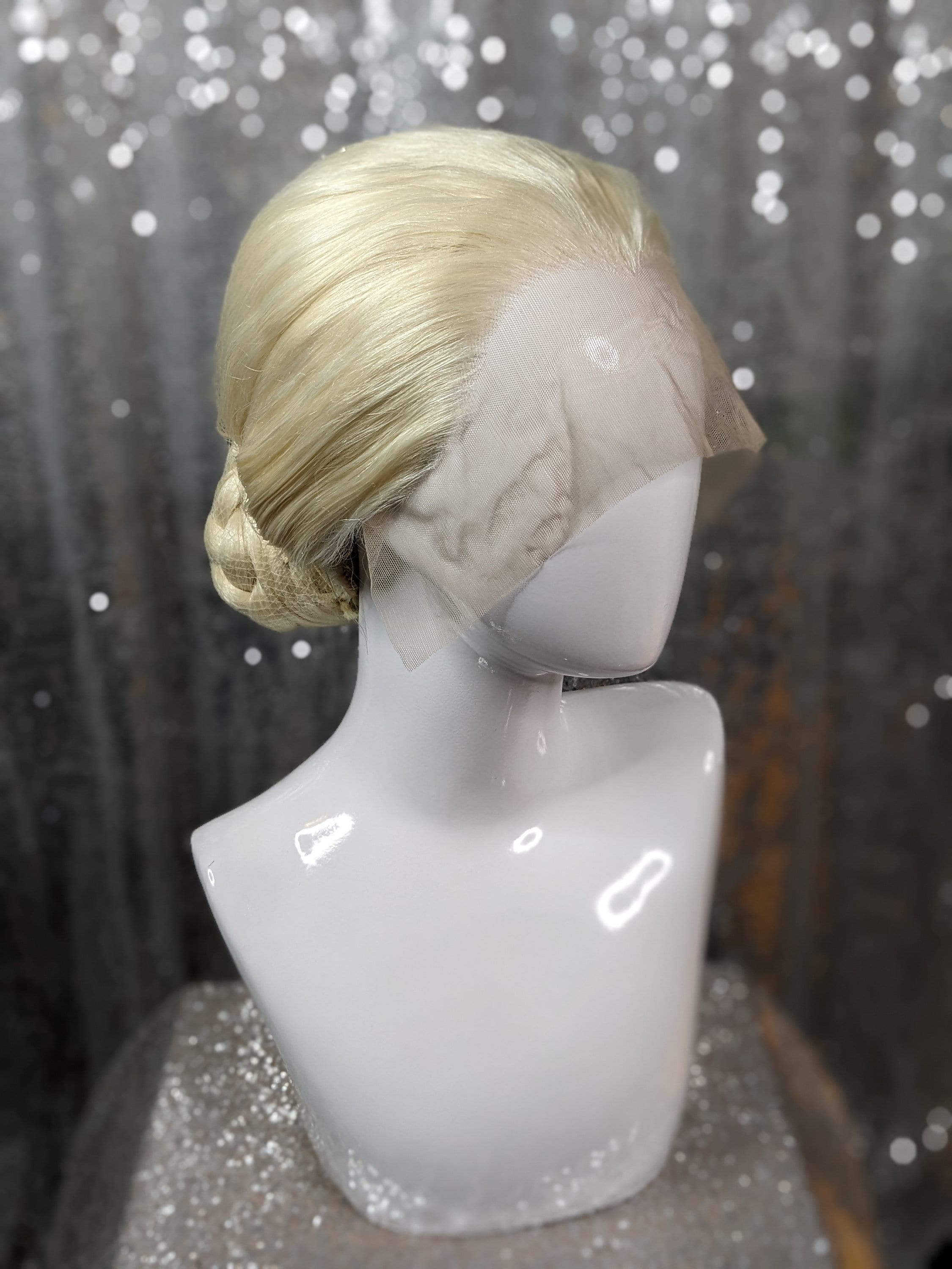 MADE TO ORDER Low Braid Bun Wig, Evita Wig. Chignon Wig, Drag Queen Wig ...