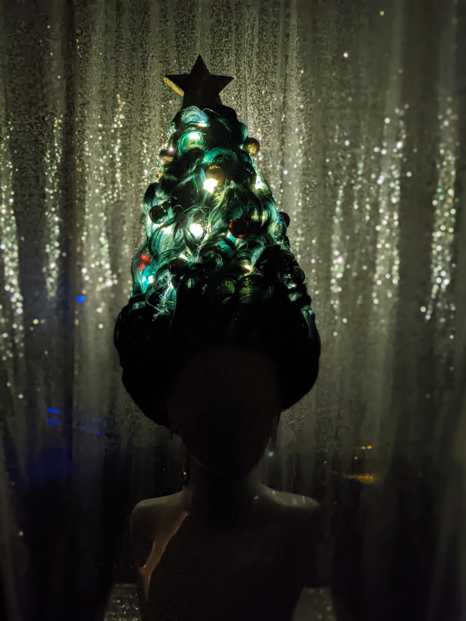 MADE TO ORDER Christmas Tree Wig Drag Wig Wig With Lights - Etsy