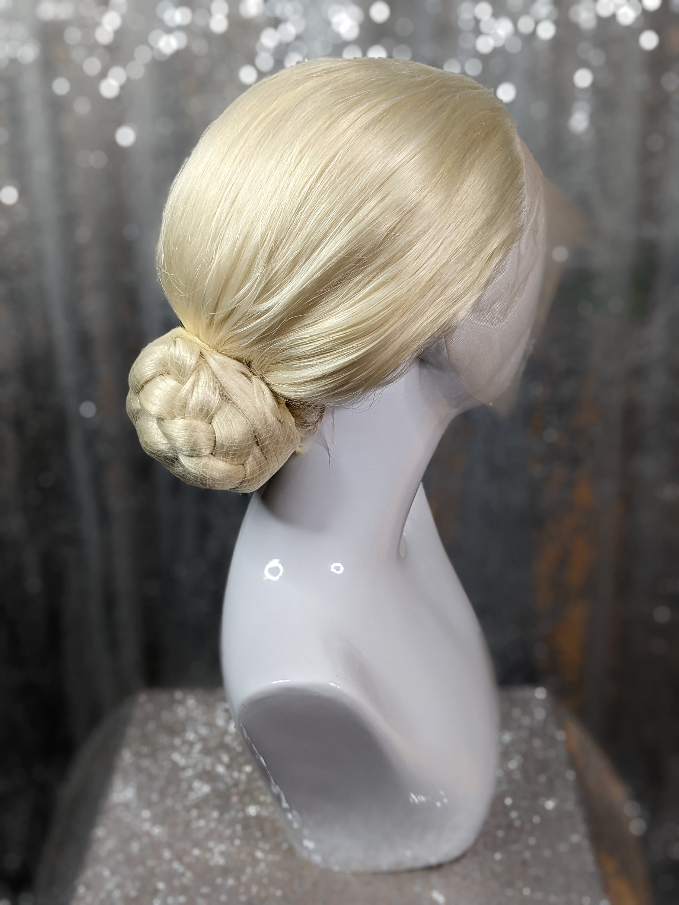 MADE TO ORDER Low Braid Bun Wig Evita Wig. Chignon Wig Drag - Etsy