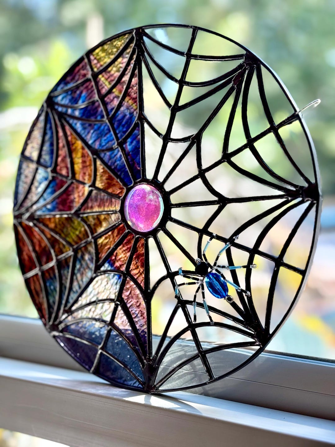 Wednesday’s Window - Stained Glass Hanging - Etsy