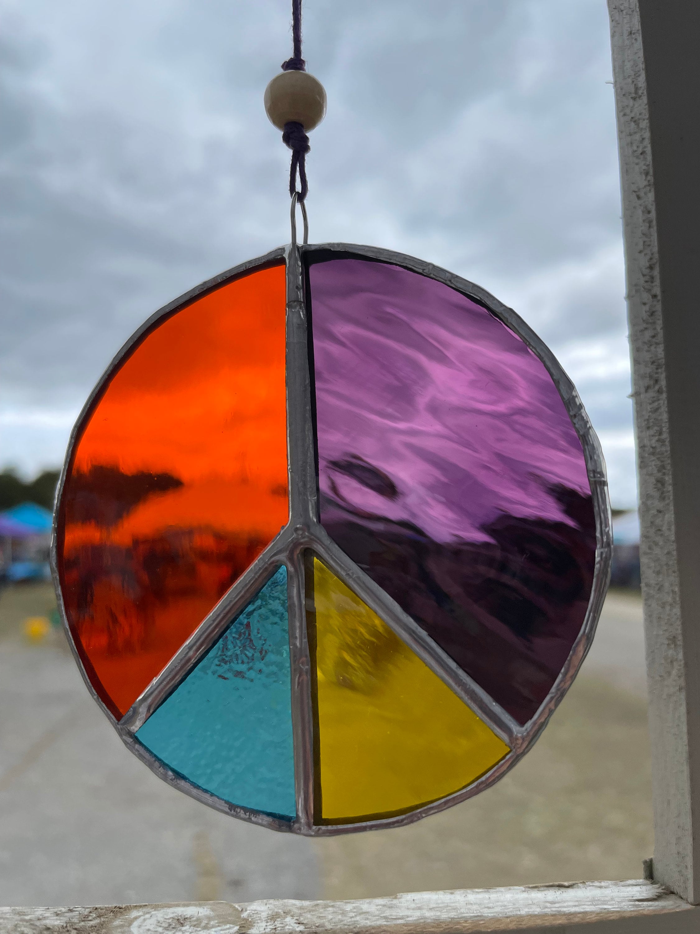 Stained Glass Peace Sign - Etsy
