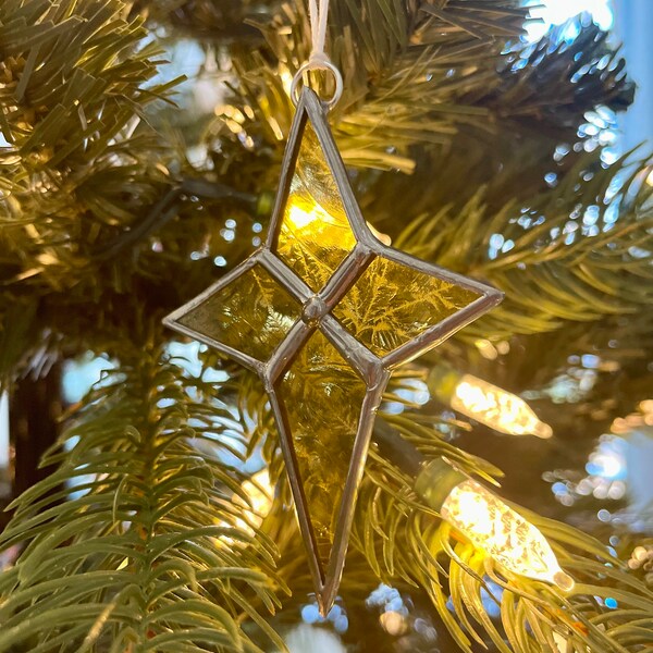 Glass Star Ornament - Etsy