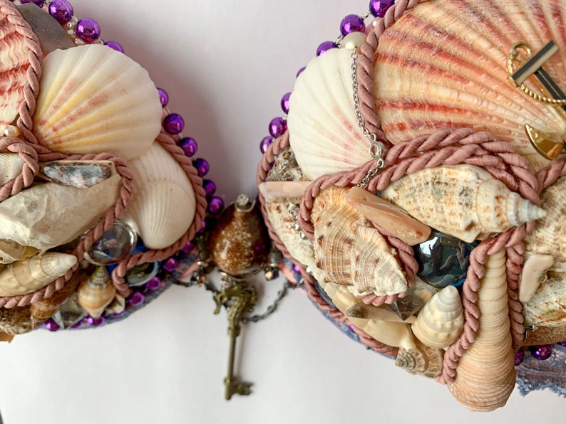 Mermaid Bra oceanlove, Upcycled Couture Fashion, Size 70C/ 75B ...