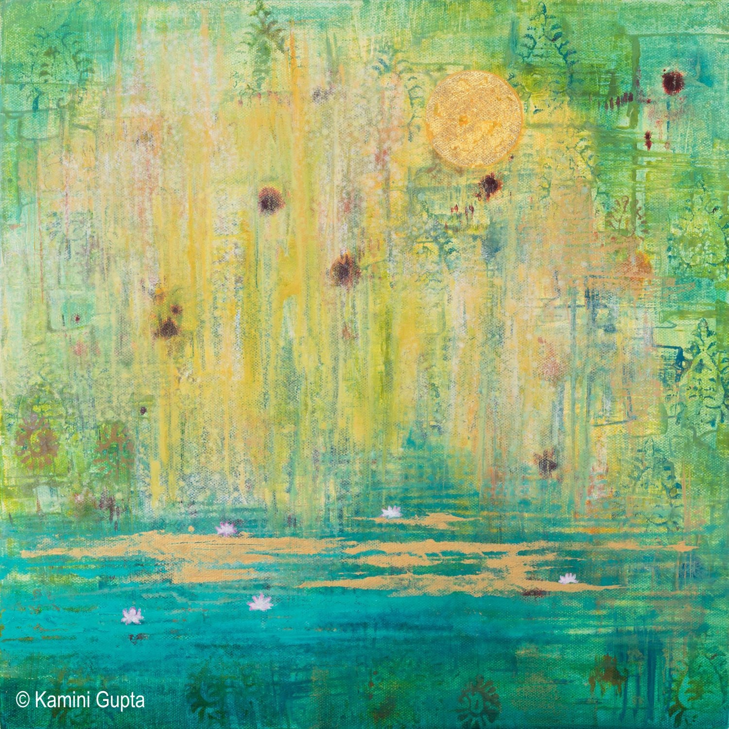 Lotus Collection Set of 4 Spiritual Art Cards Share a touch | Etsy