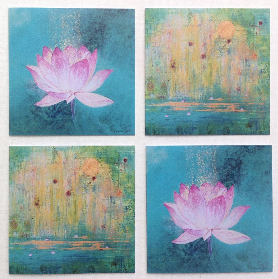 Lotus Collection - Set of 4 Spiritual Art Cards ~share a Touch of ...