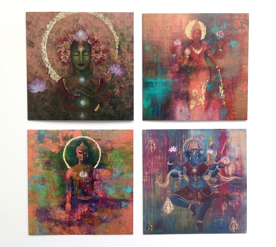 Divine Collection - Set of 4 Spiritual Art Cards ~share a Touch of ...