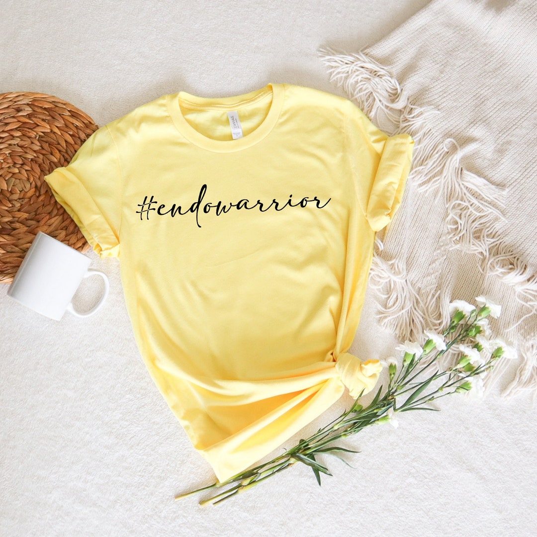 Endo Warrior T-shirt, Yellow Endo Shirt, Endometriosis Awareness Shirt ...