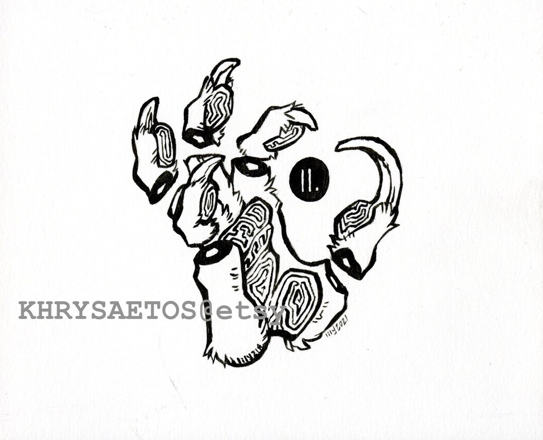 Original Ink Drawing - Claws - Etsy
